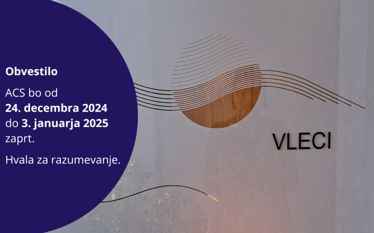 ACS bo od 24. decembra 2024 do 3. januarja 2025 zaprt | Andragoški ...